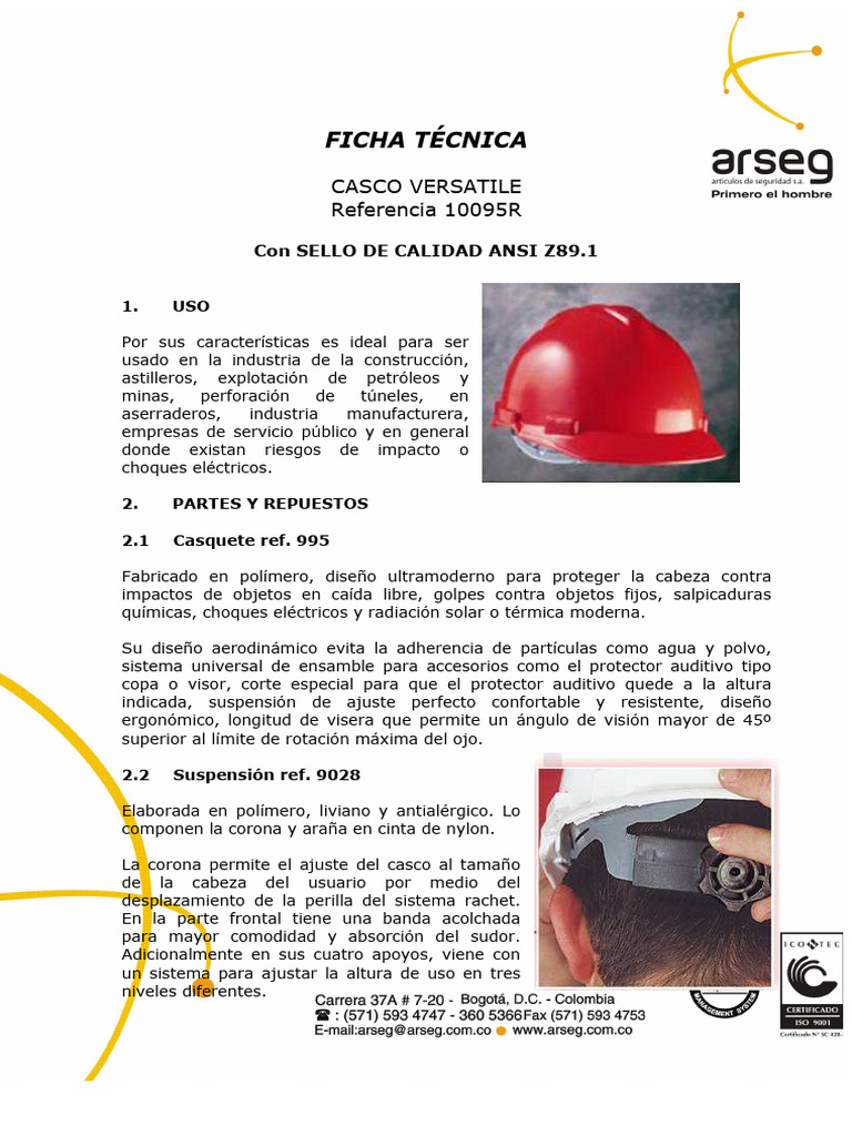 Versatil 10-095 | PDF | Casco