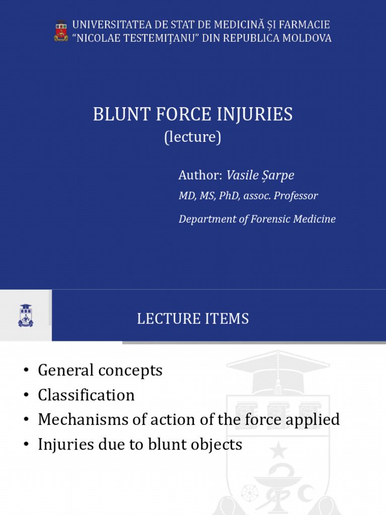 Forensic Blunt Force Injuries | PDF | Injury | Medical Emergencies