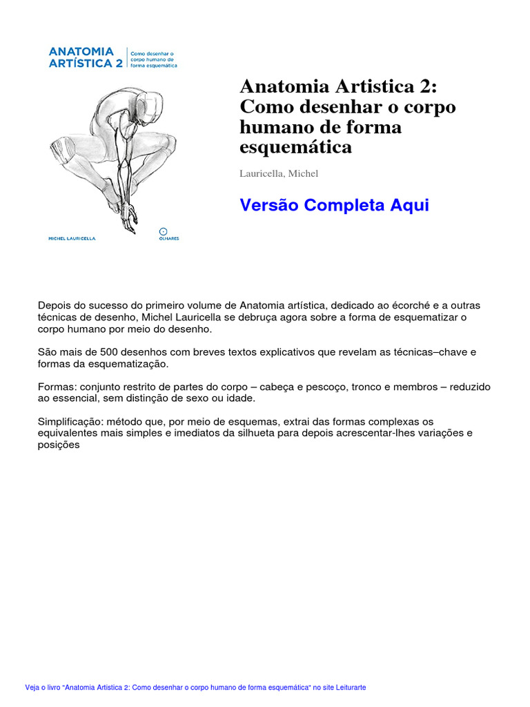 Anatomia Artistica 2: Como Desenhar o Corpo Humano de Forma Esquemática ...