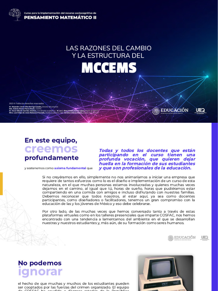 Las Razones Del Cambio y La Estructura Del Mccems | PDF | Plan de estudios | Conocimiento