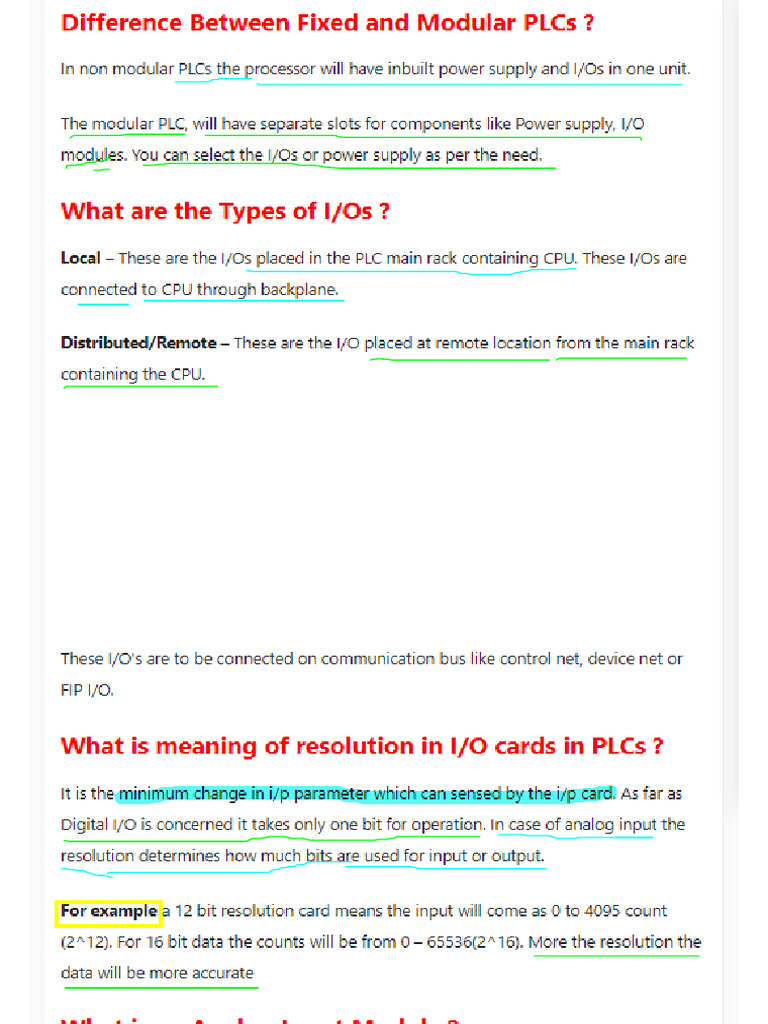PLC & Scada Interview Question | PDF