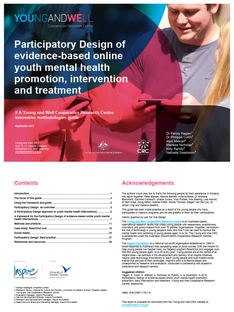 Participatory Design Of Evidence Based Online Youth Mental Health Promotion Intervention And