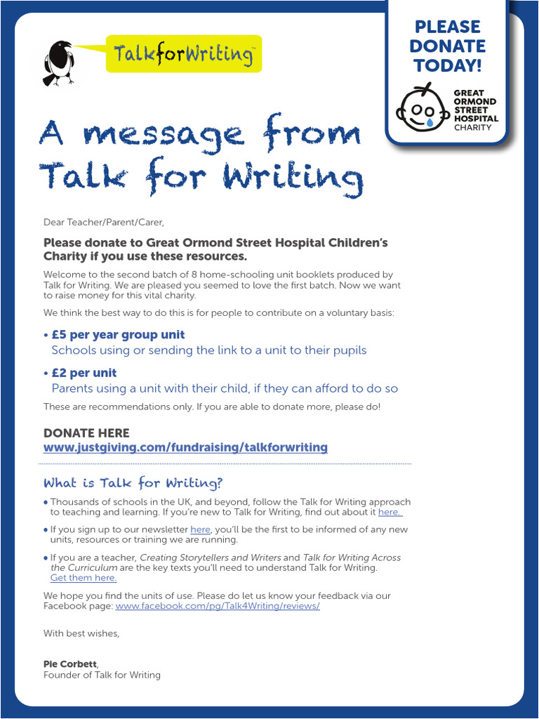Talk for Writing: Support & Engage | PDF | Homeschooling | Teachers