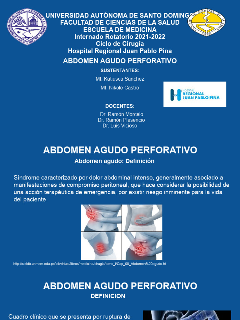 Abdomen Agudo Perforativo | PDF | Abdomen | Cáncer colonrectal