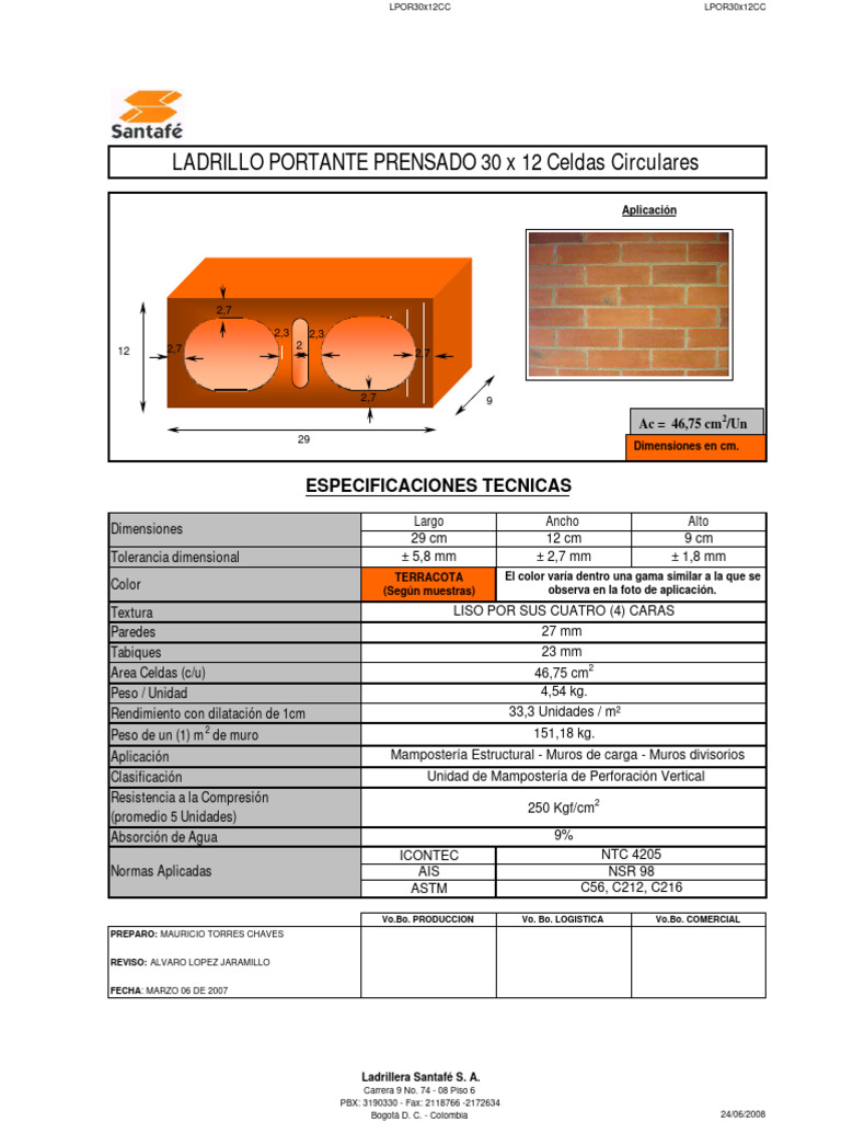 Lpor 30 X12 CC | PDF | Materiales de construcción | Ingeniero civil