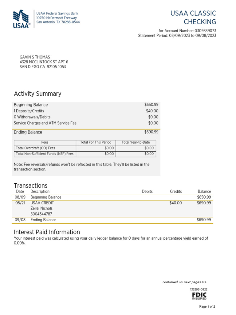 Bank Checking Statement 9073 | PDF | Transaction Account | Money