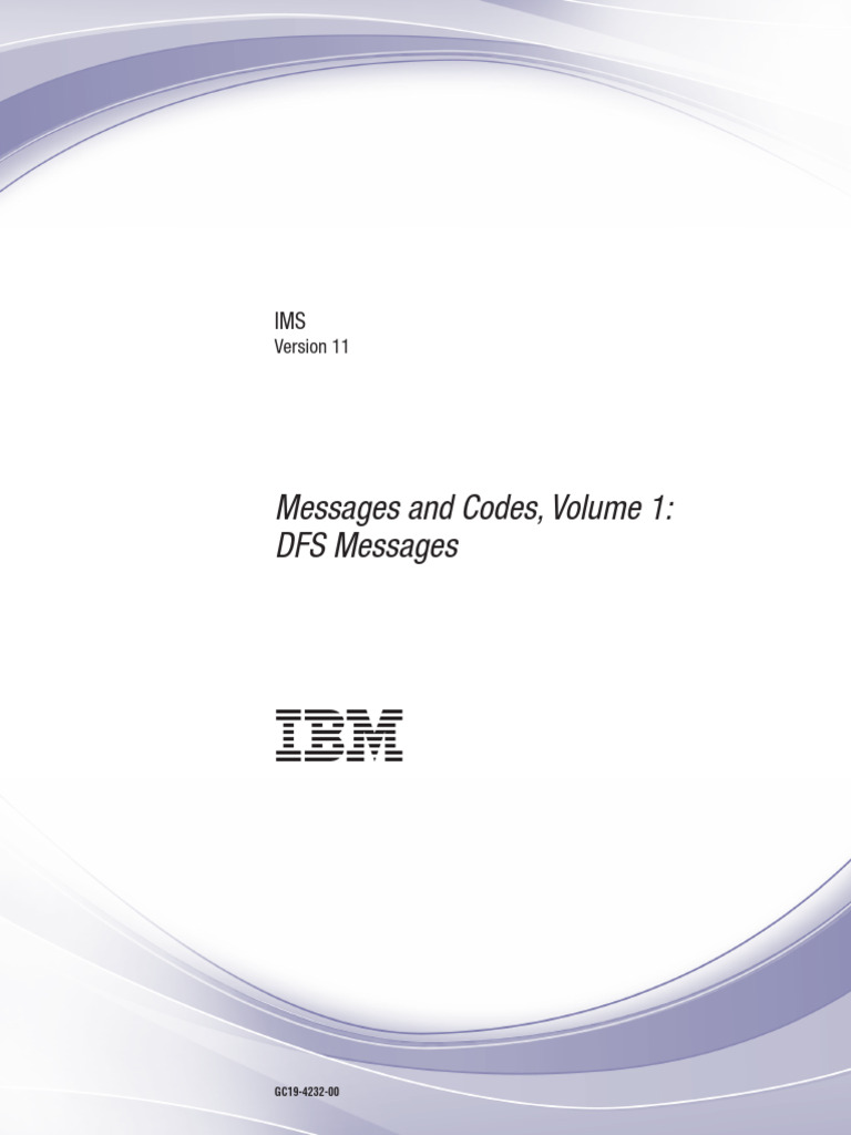 Messages and Codes Reference, Volume 1 DFS Messages | PDF | Systems Science | Computer Science