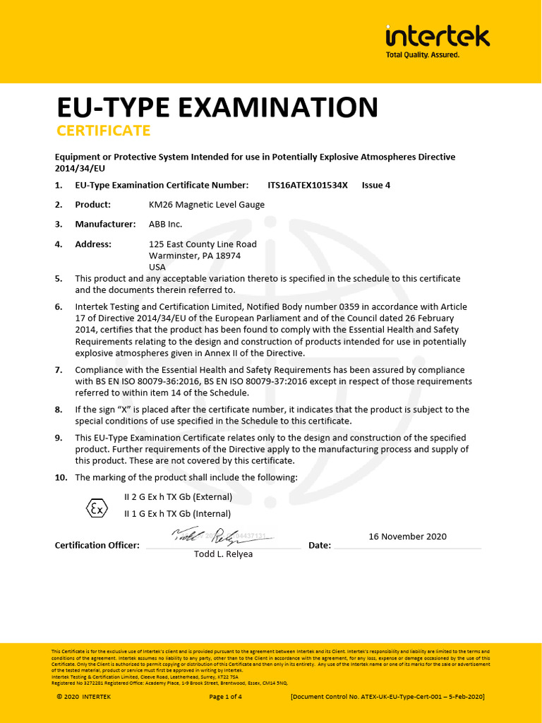 Halar Coated KM26 ATEX Certification | PDF | Secondary Sector Of The ...