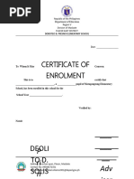 Certificate of Enrolment | PDF