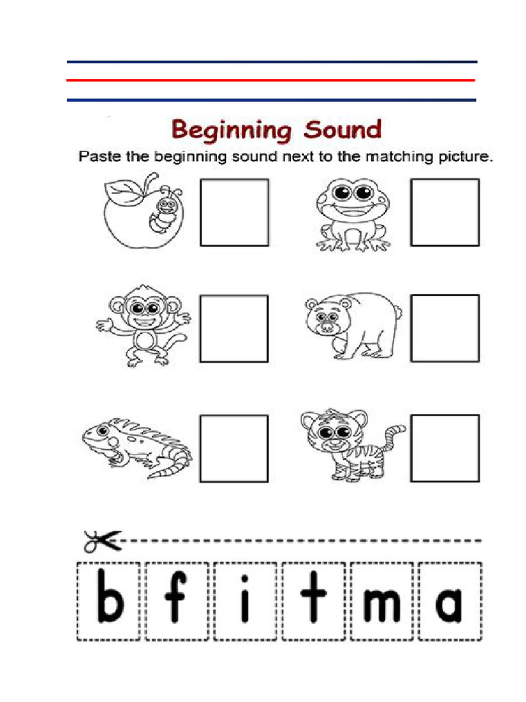 Kinder 03 English-Beginning Sound, Writing Activities | PDF