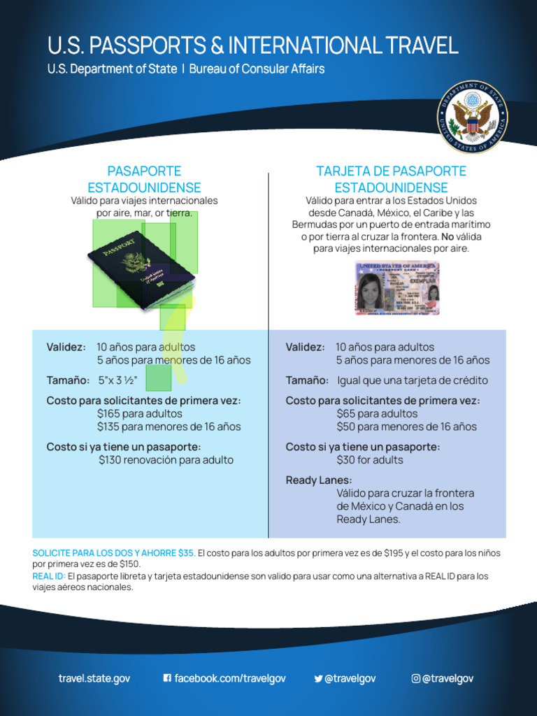 Pasaportes y Viajes Internacionales EE.UU. | PDF