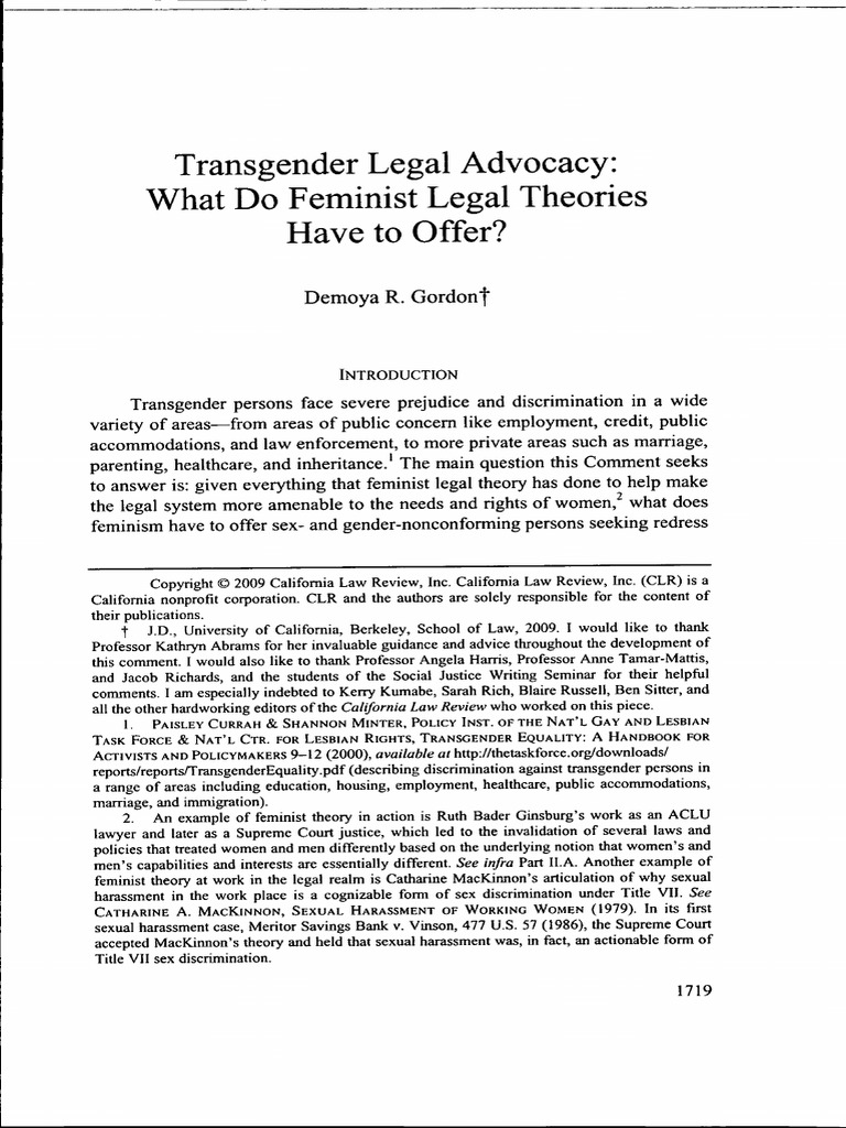 Transgender Legal Advocacy | PDF | Civil Rights Act Of 1964 | Transgender