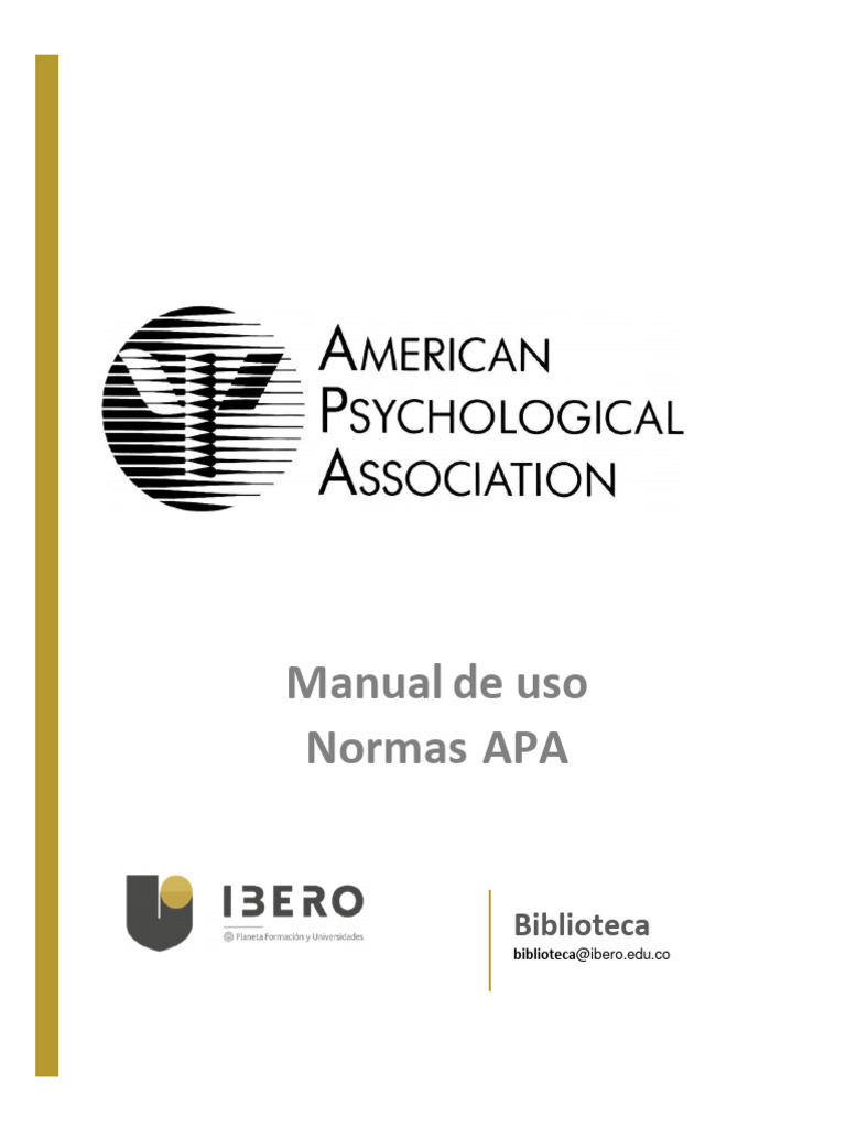 Manual de Uso de Normas APA 7ed. | PDF | Estilo apa | Propiedad intelectual