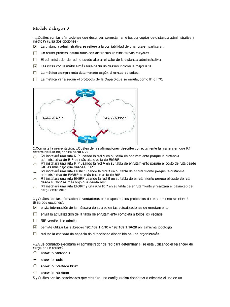 Module 2 Chapter 3 Test (100%respuestas) | Descargar gratis PDF ...