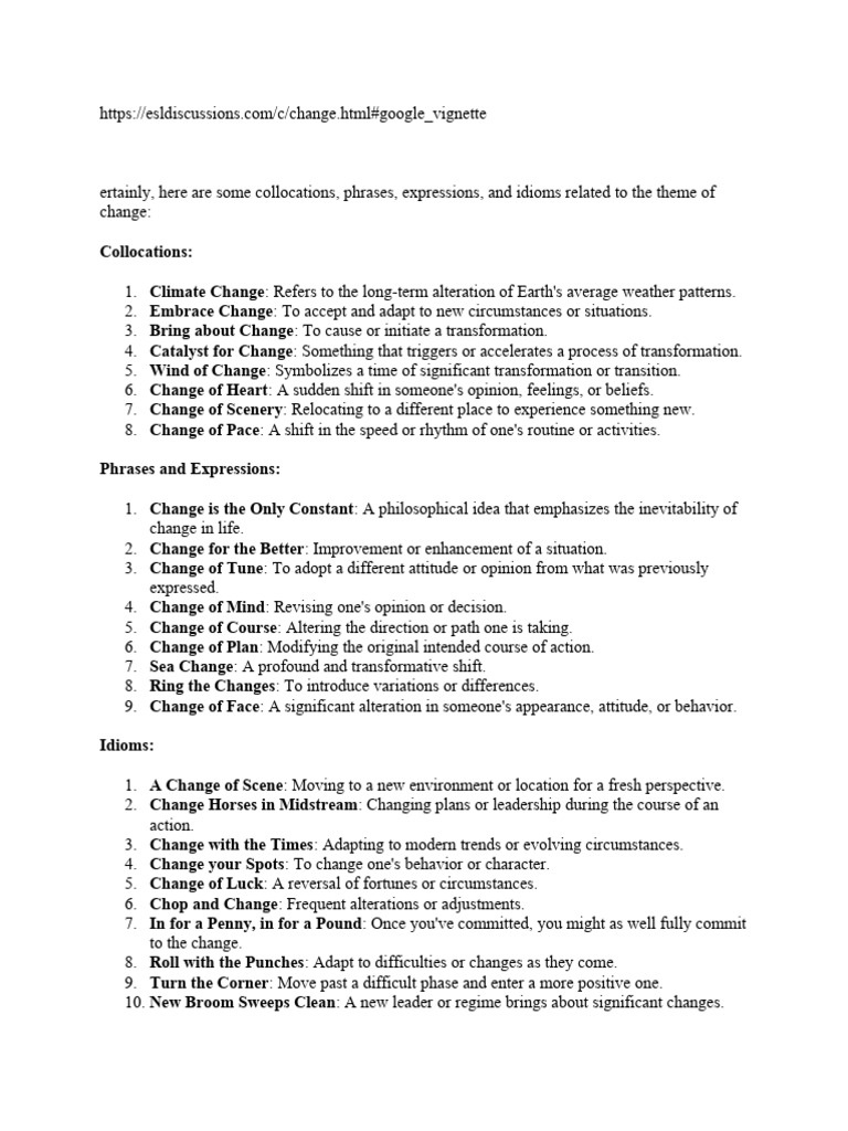 Change | PDF | Behavioural Sciences | Psychological Concepts