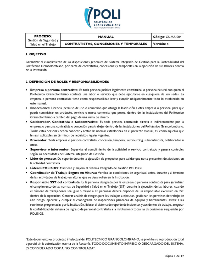 Manual de Contratistas | PDF | Residuos | Pesticida