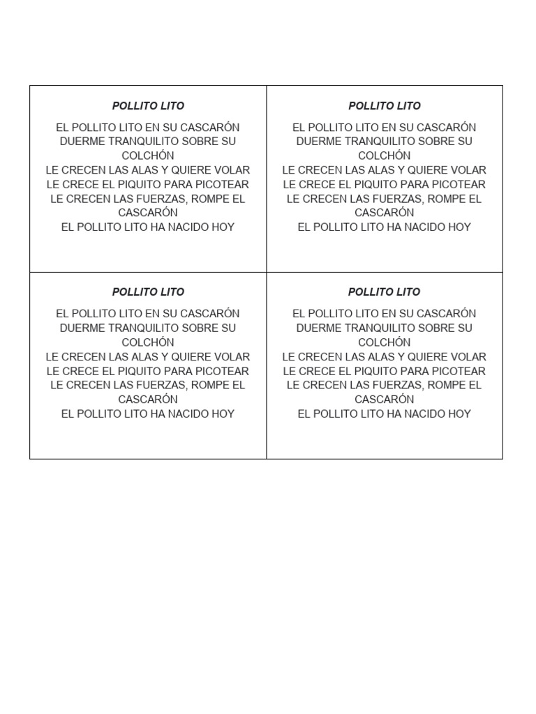 Pollito Lito | PDF