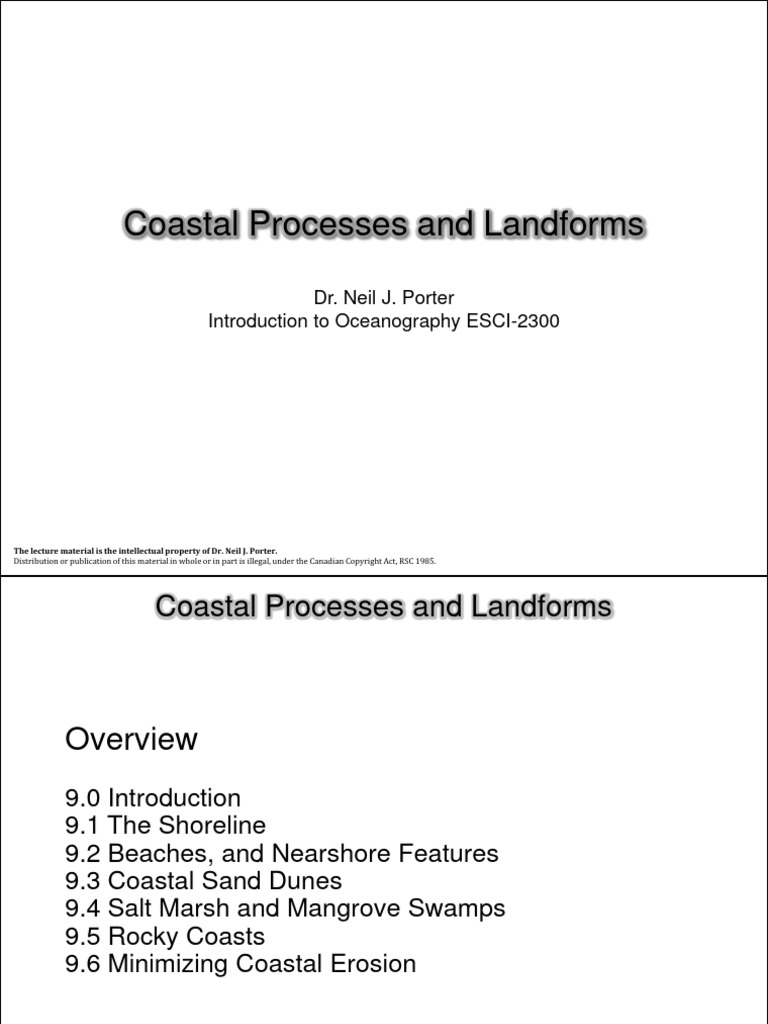 9 - Student - Coastal Processes and Landforms | PDF | Mangrove | Beach