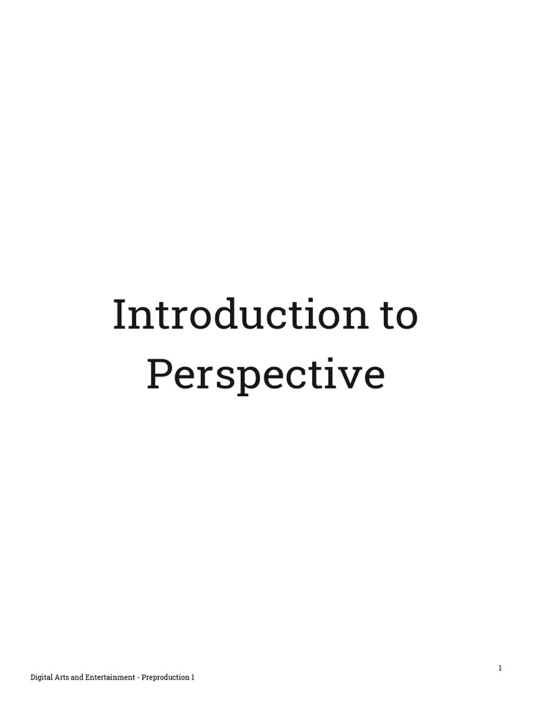 Preproduction1 ThePrinciplesOfPerspective | PDF | Horizon | Perspective ...