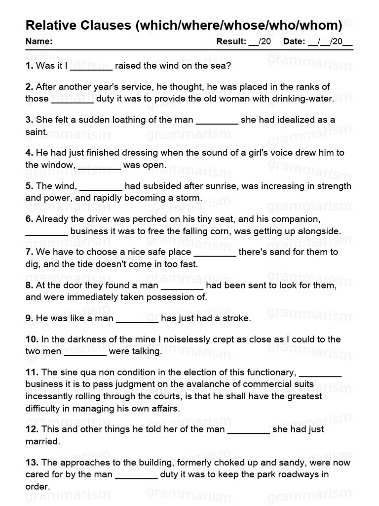 Understanding Relative Clauses in English | PDF