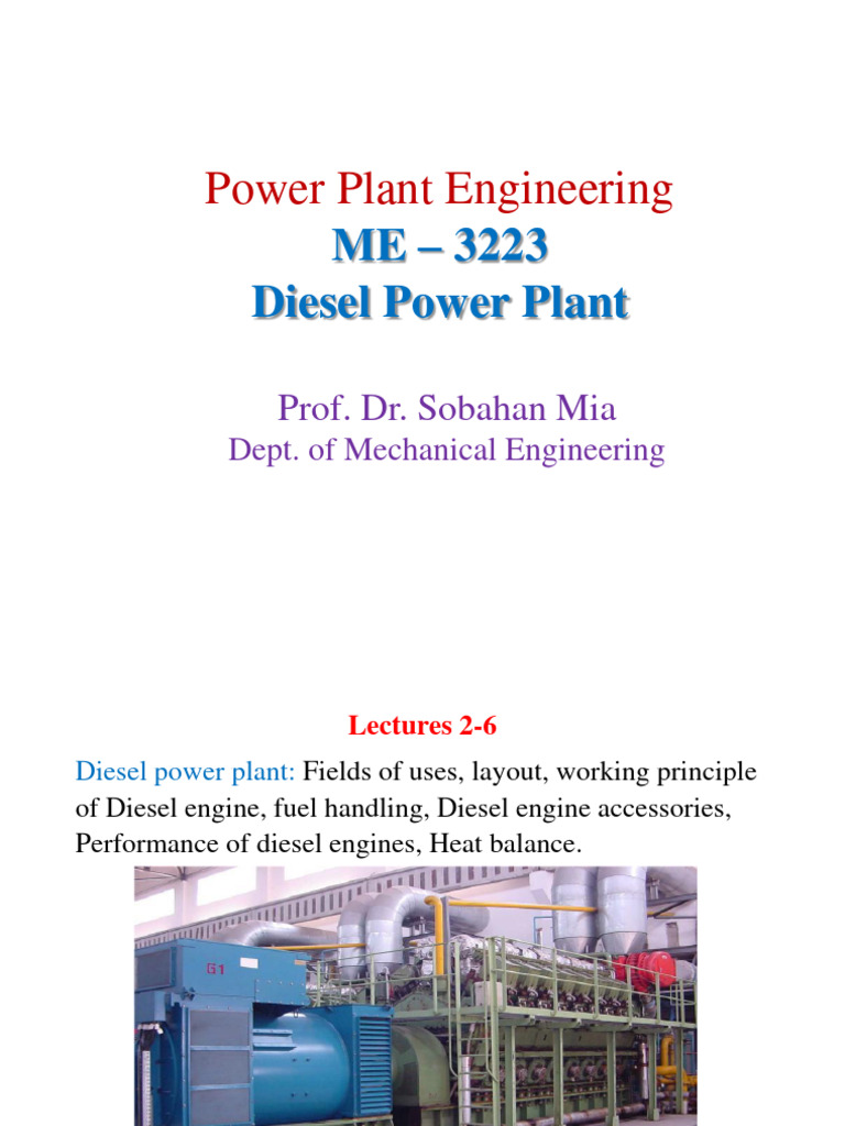 Diesel Power Plant | PDF | Engines | Power Station