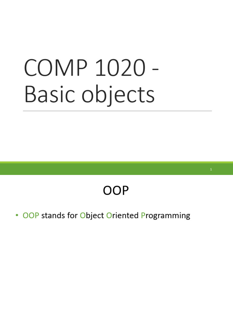 Week 2 Slides Pdf Programming Constructor Object Oriented Programming
