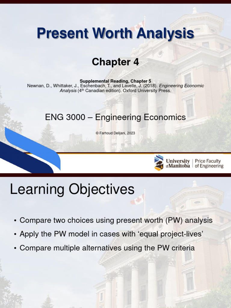 Chapter 4 Present Worth Analysis | PDF | Net Present Value | Interest