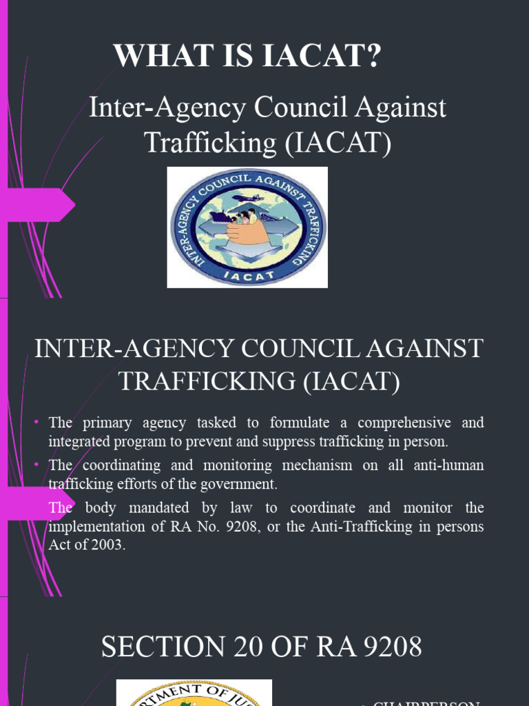 Overview of IACAT's Role in Anti-Trafficking | PDF | Human Trafficking ...