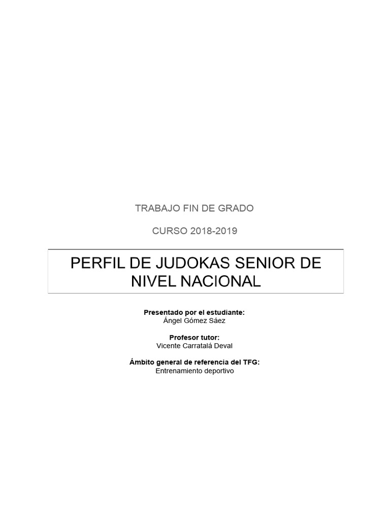 TFG Normativo - Ángel Gómez | PDF | Judo
