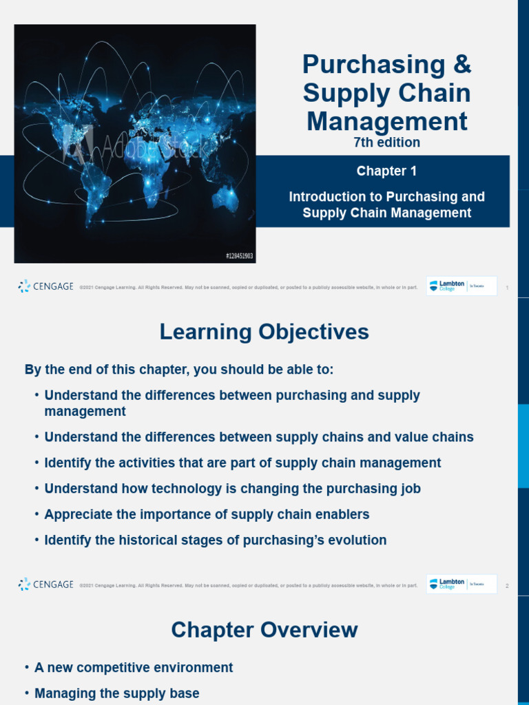 Chapter 1 - Purchasing Supply Chain Management | PDF | Business | Economies