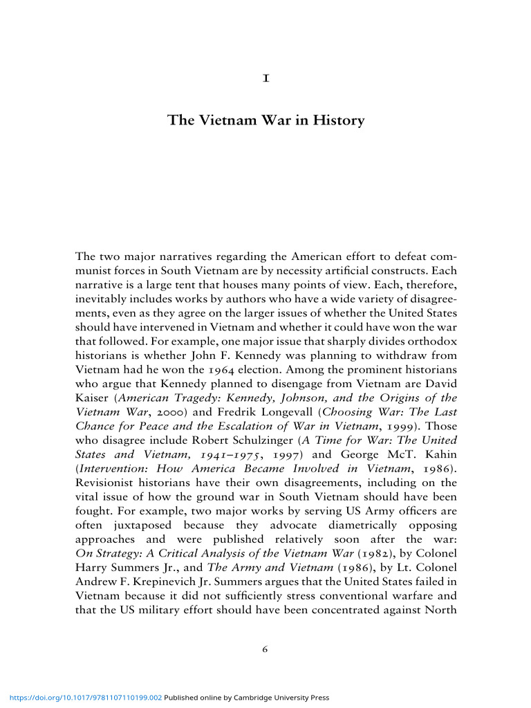 Understanding Vietnam War Historiography | PDF | Containment | Vietnam War
