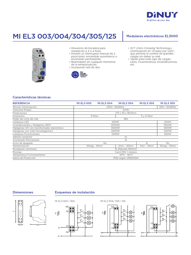 Ficha Tecnica - MI EL3 003-004-304-305-125 | PDF | Diodo emisor de luz ...