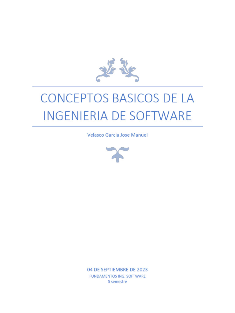 Conceptos Basicos de La Ingenieria de Software | PDF | Software | Ingeniería de software