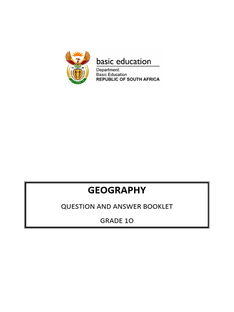 GR 10 Geography Question Paper Booklet | PDF | Atmosphere Of Earth ...