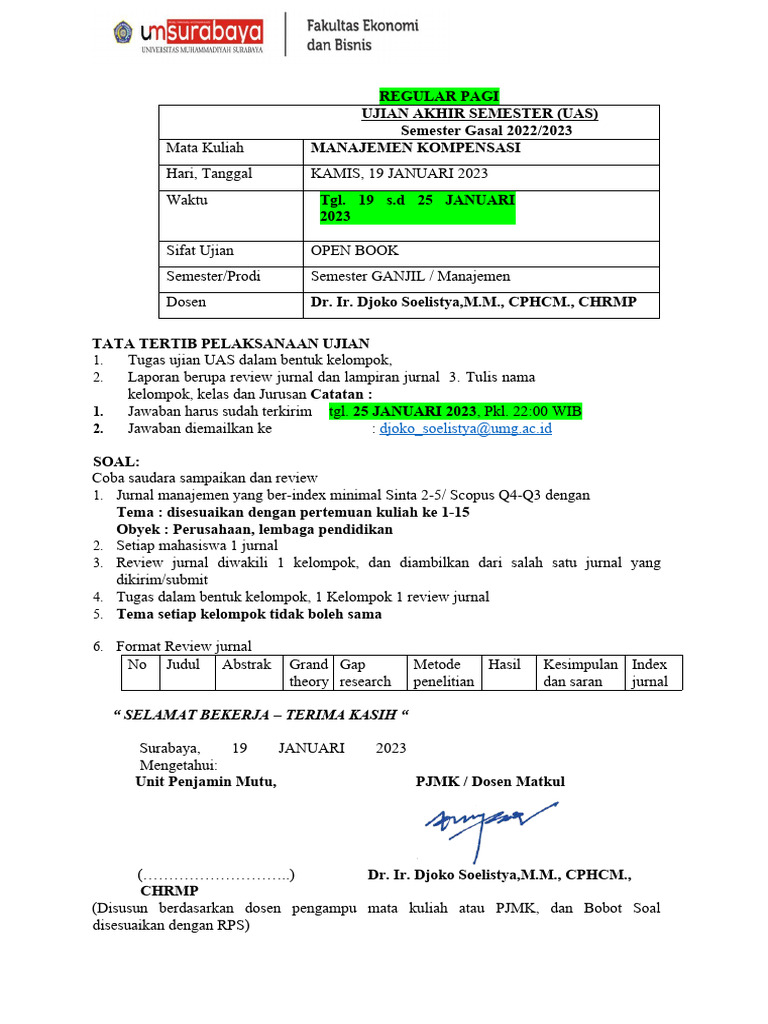 Uas Manajemen Kompensasi Kelompok 3 | PDF