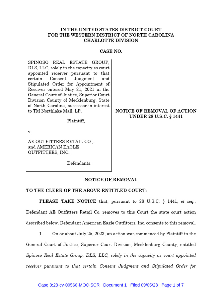 Legal Notice: AE Outfitters Case | PDF | Lease | Leasehold Estate