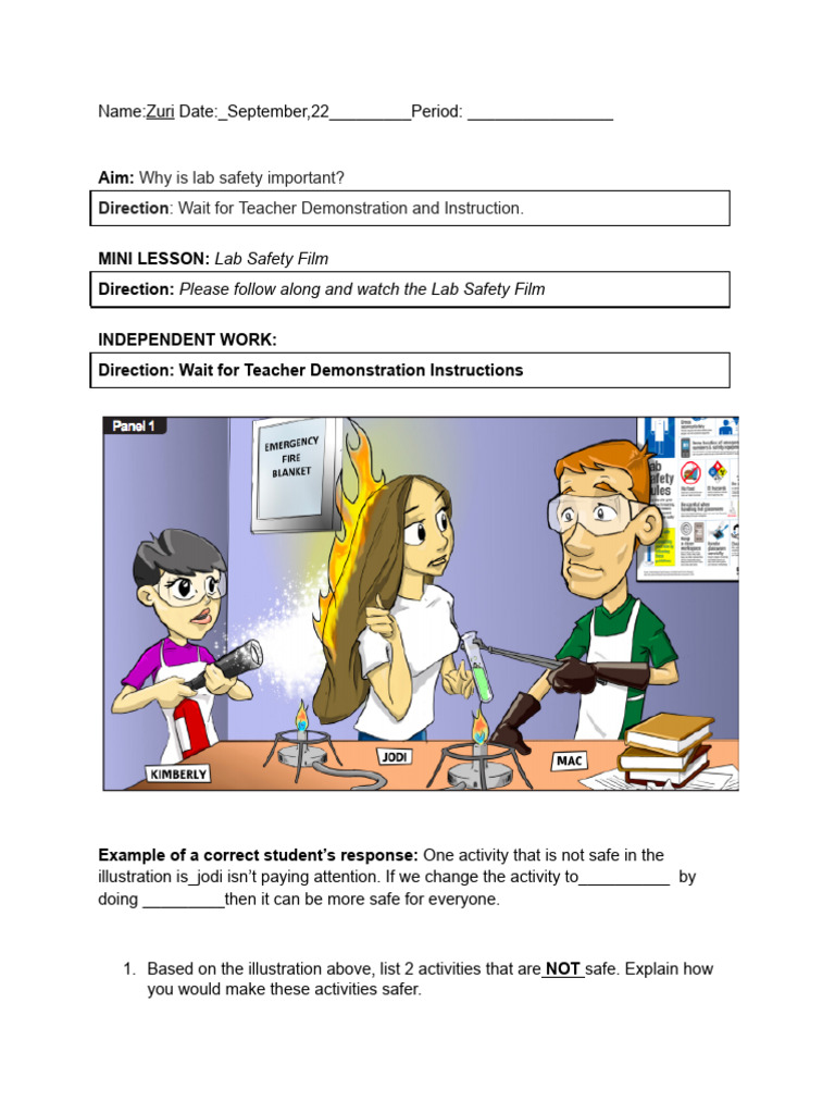 Copy Lab Safety Handout | PDF