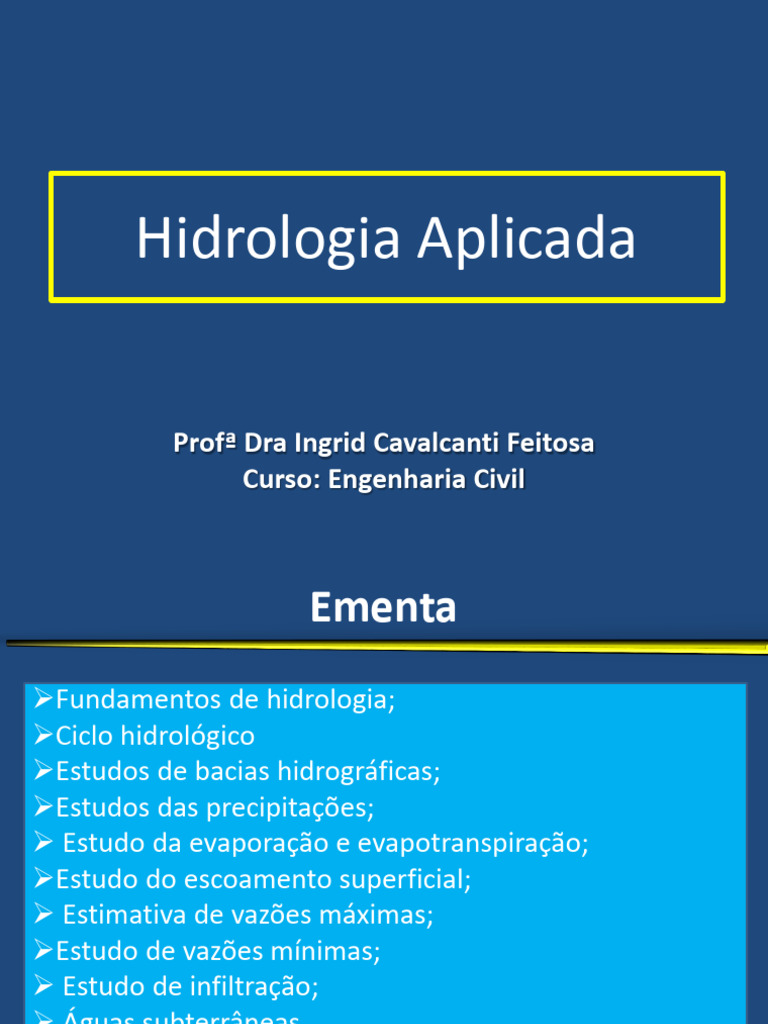 Aula 1 - Fundamentos de Hidrologia e Climatologia | PDF | Clima | Hidrologia