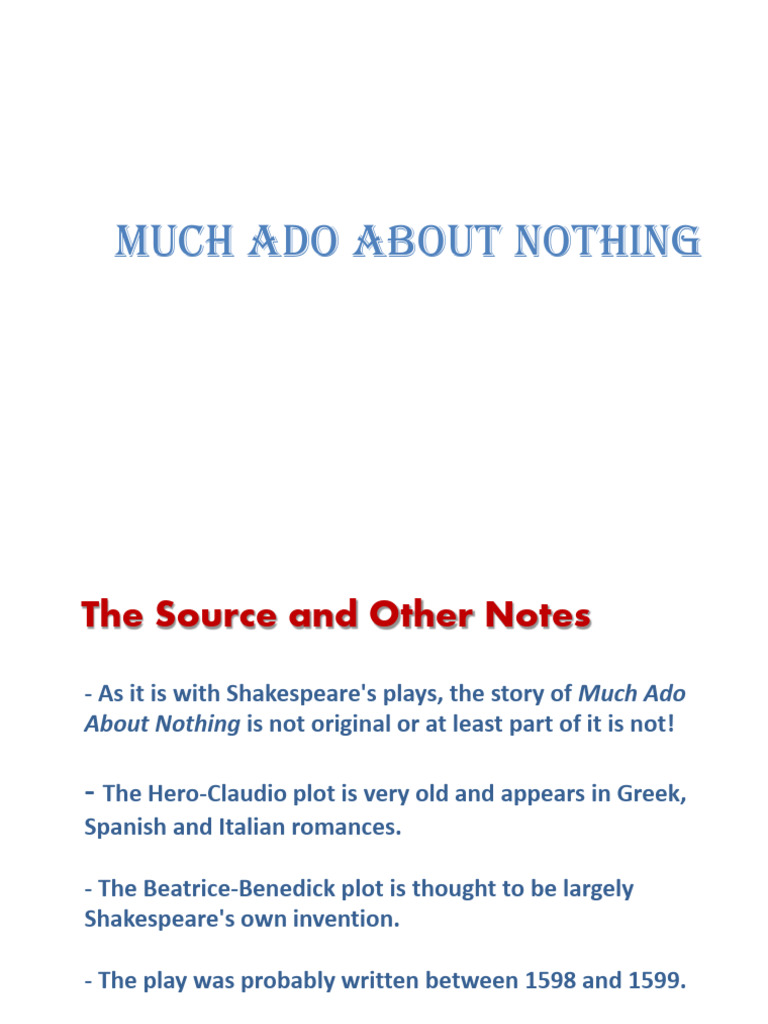 Much Ado, Act 1 | PDF | Much Ado About Nothing
