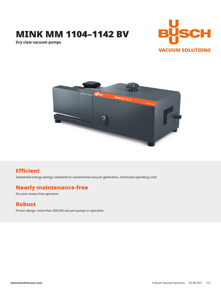 Product Leaflet MINK MM 1104-1142 BV_Global | PDF | Gases | Quantity