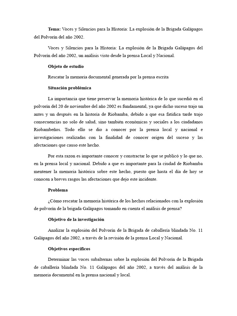 El Polvorin | PDF | Estudios de idiomas extranjeros | Historia