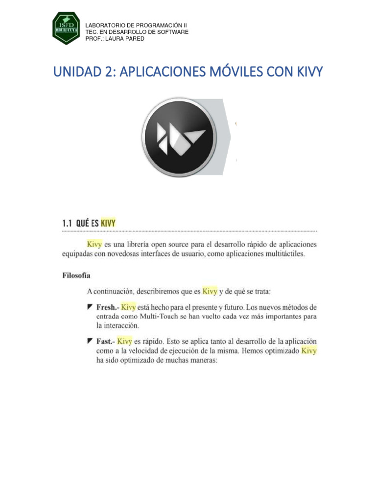 Kivy Caracteristicas | PDF
