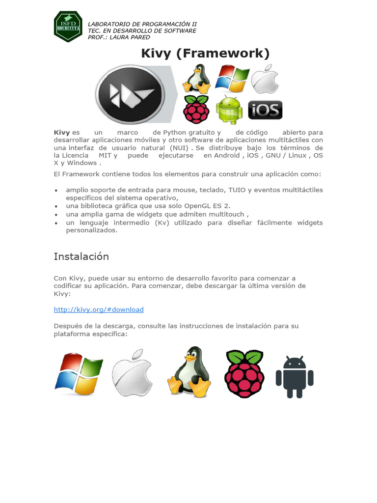 Kivy Intro Instalacion 2021 | PDF | Software de la aplicacion | Mac OS
