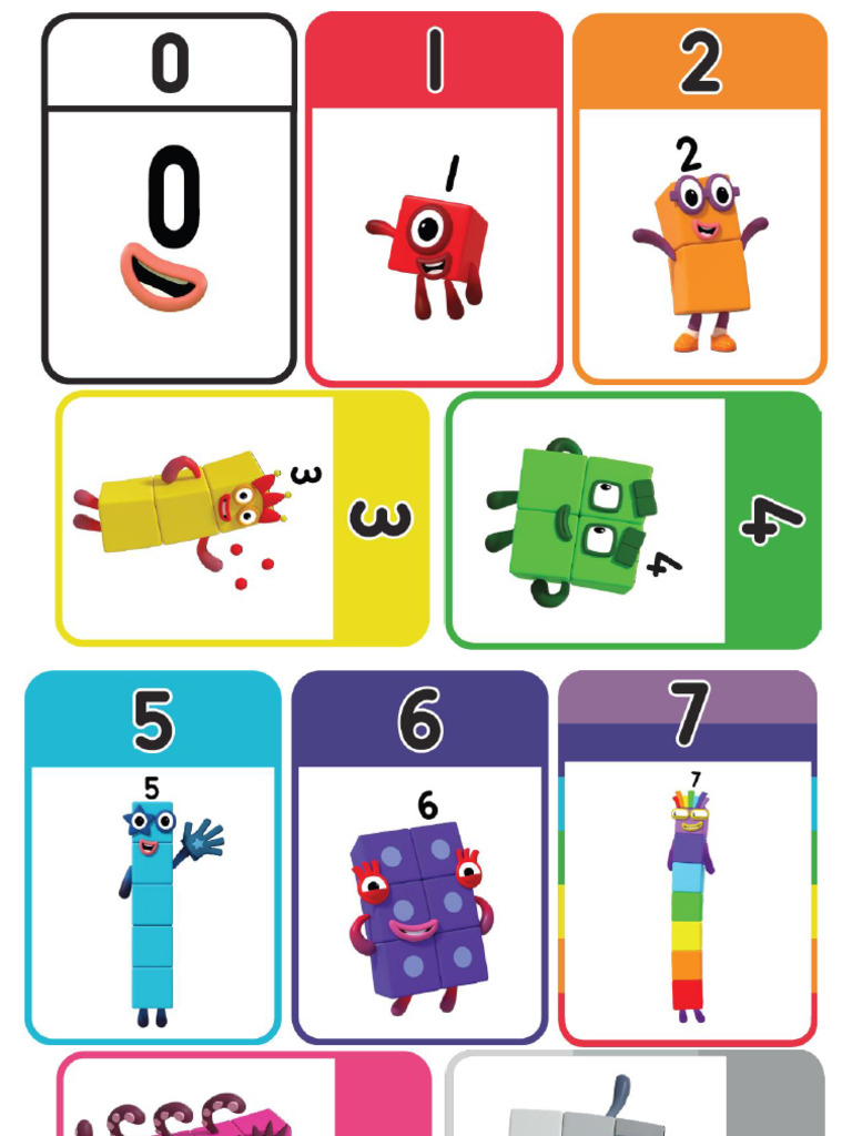 Flash Cards NumbersBlocks 1-100 | PDF