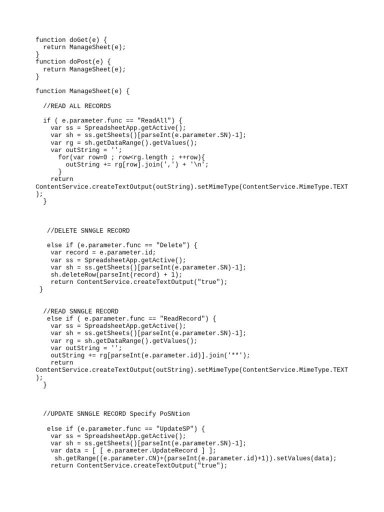 Spreadsheet Extension Script | PDF