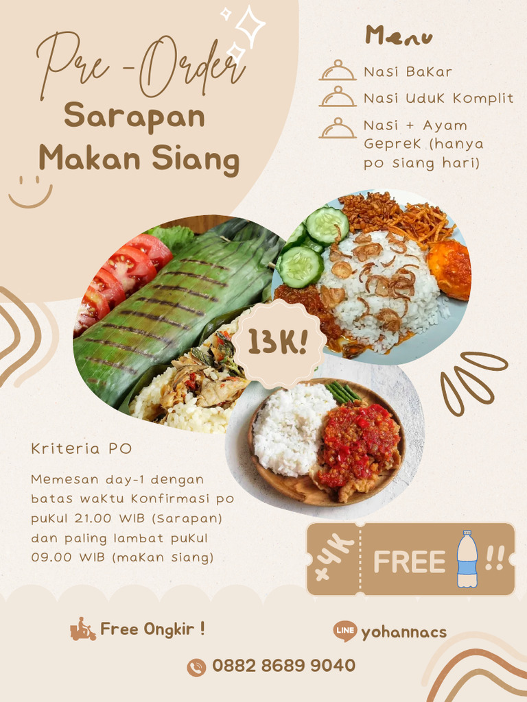 Contoh Open PO Makanan dan Menu | PDF