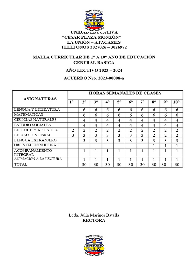 Malla Curricular 2023 0008a | PDF