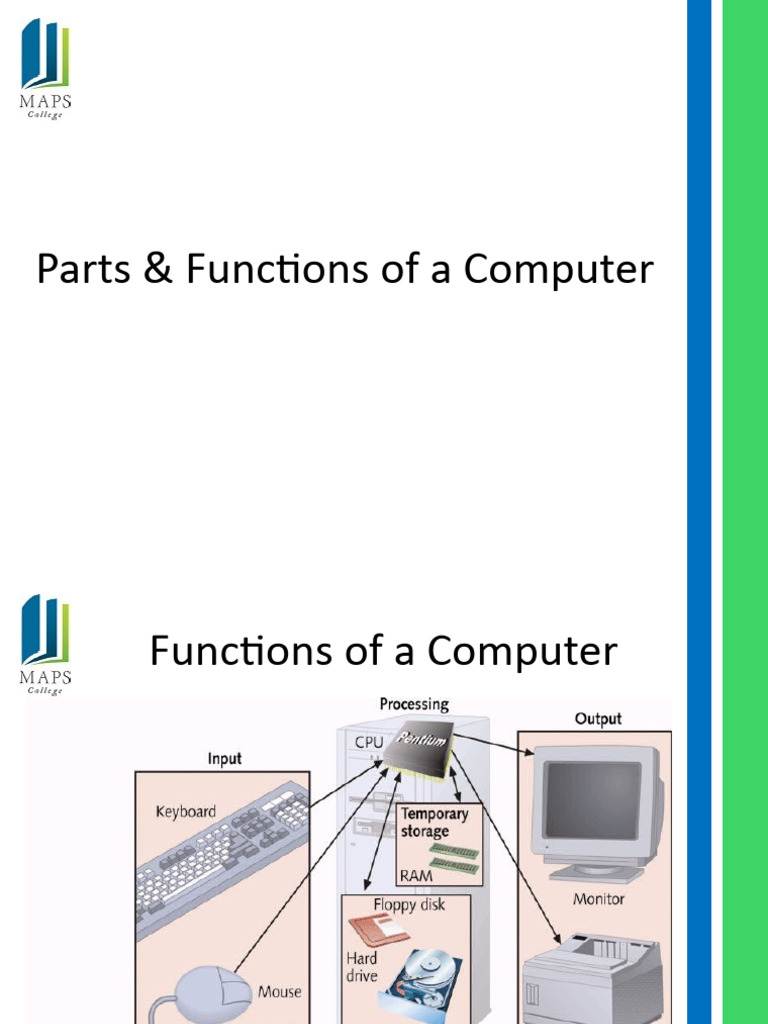 Parts & Functions of A Computer | PDF | Computer Data Storage ...