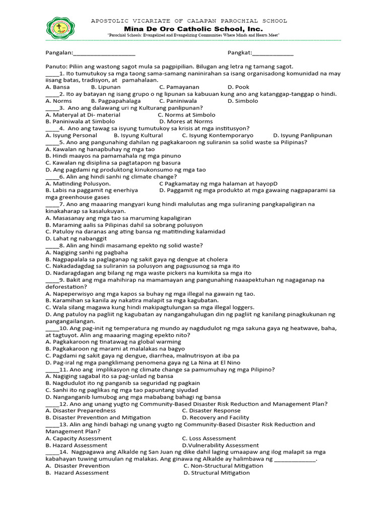 Diagnostic Test Ap 10 True | PDF