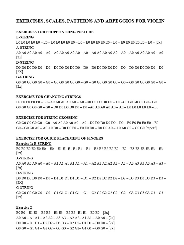 NSK Violin Scales | PDF